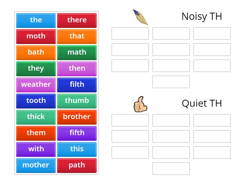 Voiced and Unvoiced TH - Group sort