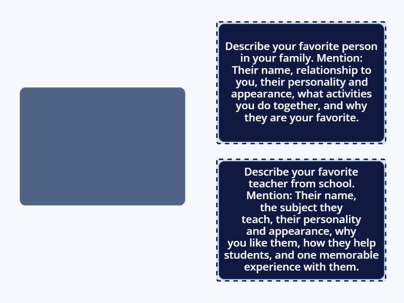 Prepare 4 B1 speaking about appearance and personality - Speaking cards