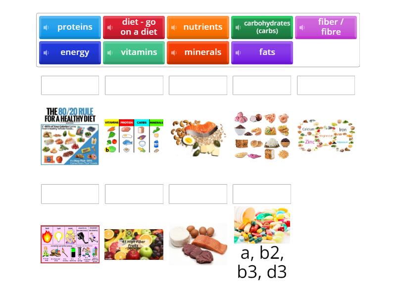 Healthy diet - nutrition - Match up