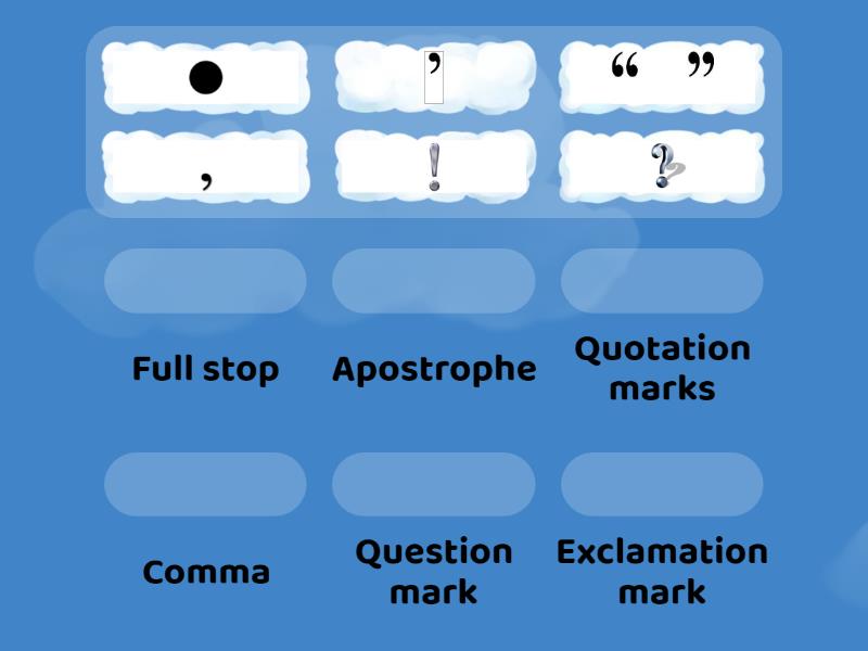 Punctuation marks (k-1) - Match up