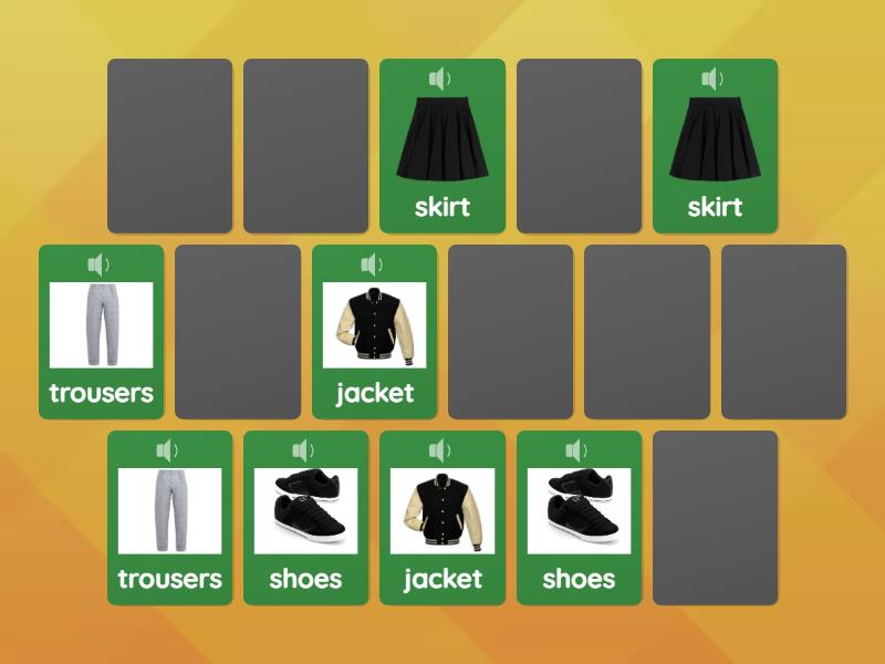 Memo Clothes - Matching pairs