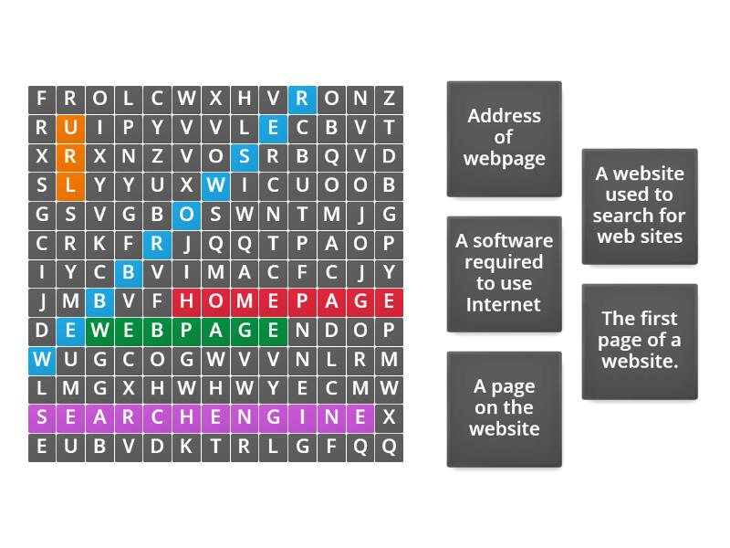 Internet Keywords - Wordsearch