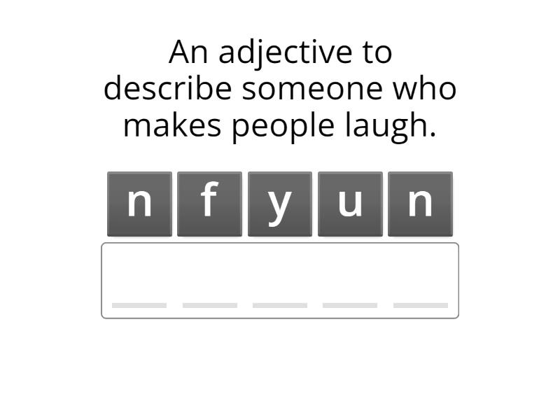 B3 (Module 1) Personality adjectives - Anagrama