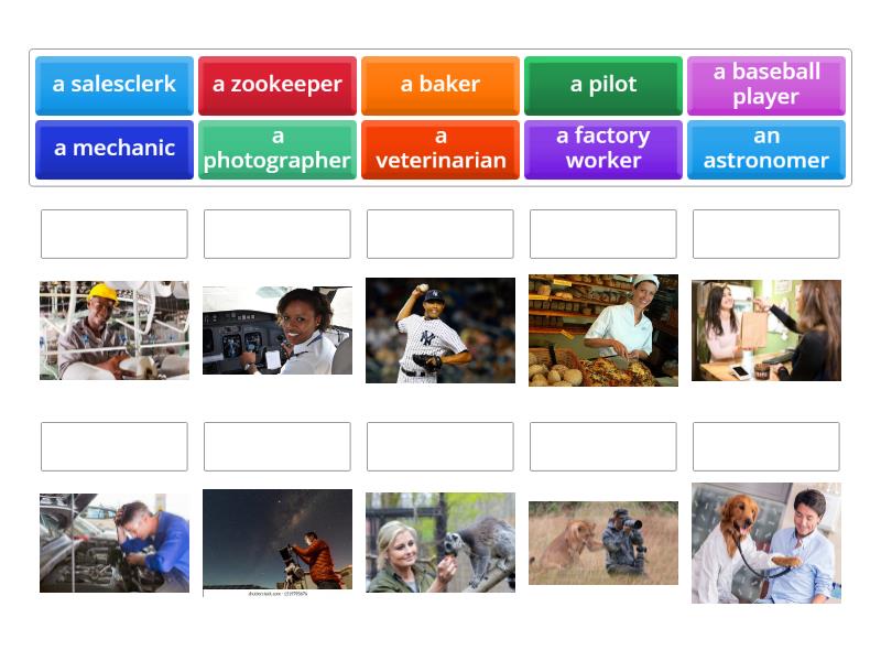 [Let's Go 3] Unit 4: Occupations - Vocabulary - Match up