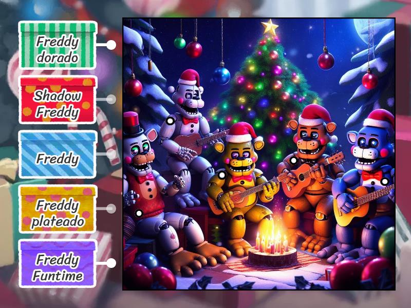 five nights Freddy´s Christmas - Labelled diagram