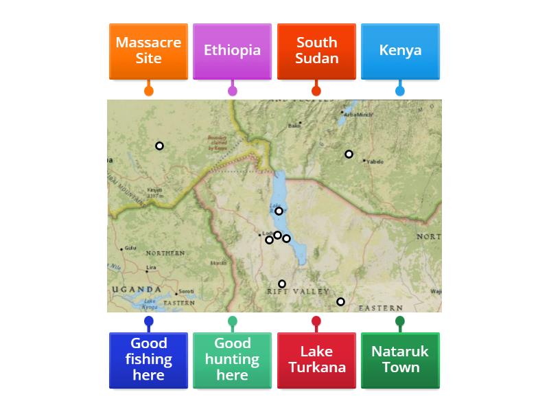 Nataruk Massacre Map - Labelled diagram