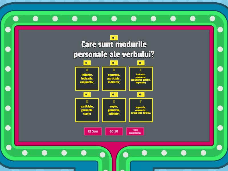 Galaxia verbului- consolidare- moduri personale si nepersonale ...