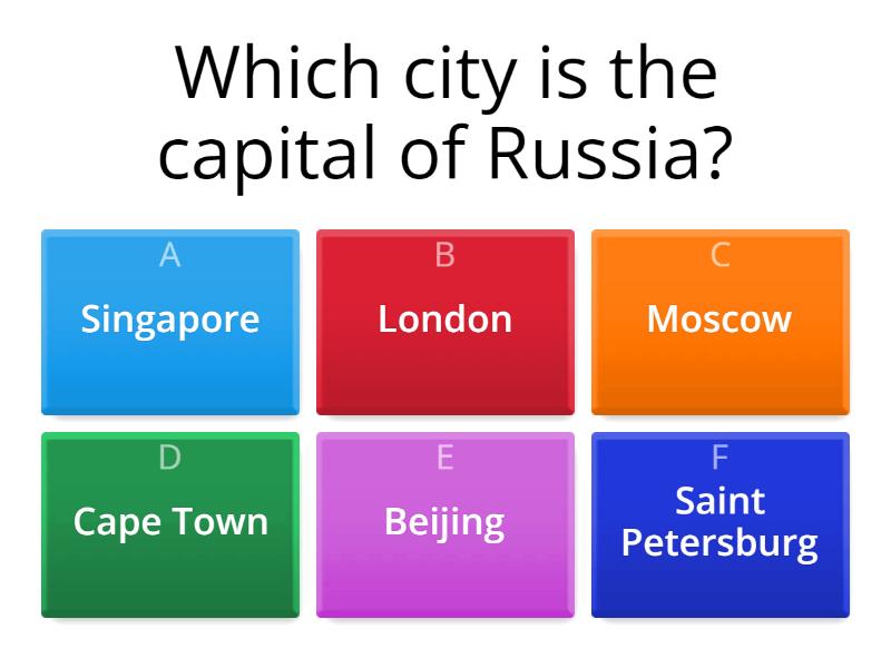 World cities - Quiz