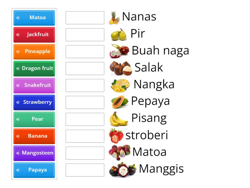 Match the fruits - Match up