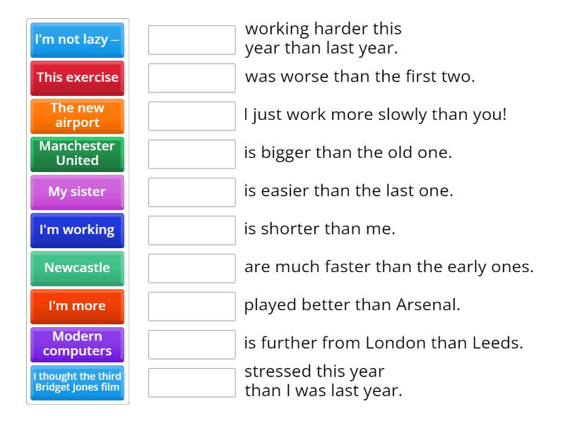 EF PRe inter 5A grammar - Match up