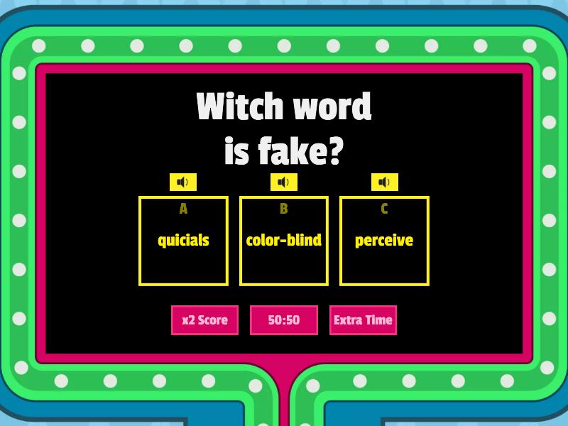 FAKE WORD GAME - Gameshow quiz