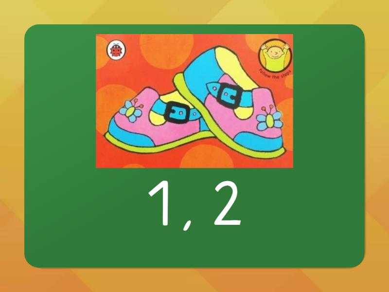 one, two, buckle my shoe - Flash cards