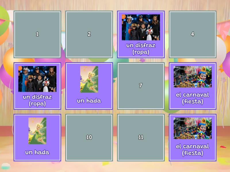 el carnaval - Matching pairs