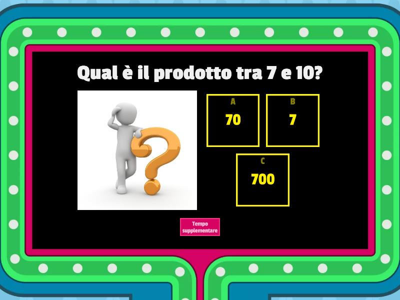 Quozienti e Prodotti - Gameshow quiz