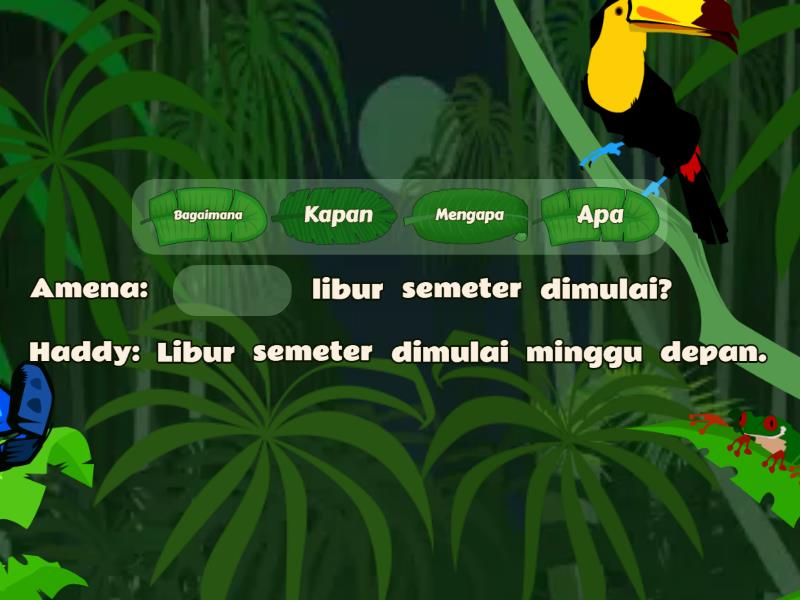 Isilah kata yang rumpang dengan jawaban yang benar ! (Fill in the ...