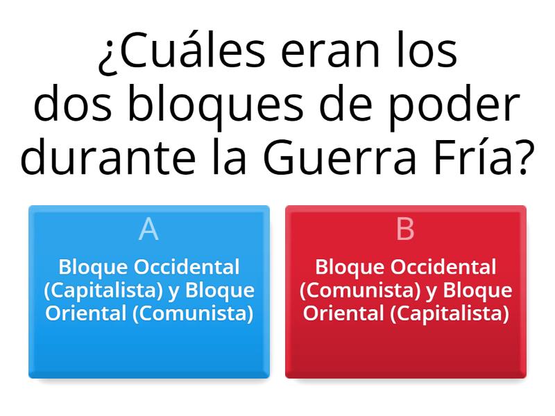 La Guerra Fría (1945-1989/1991) - Quiz