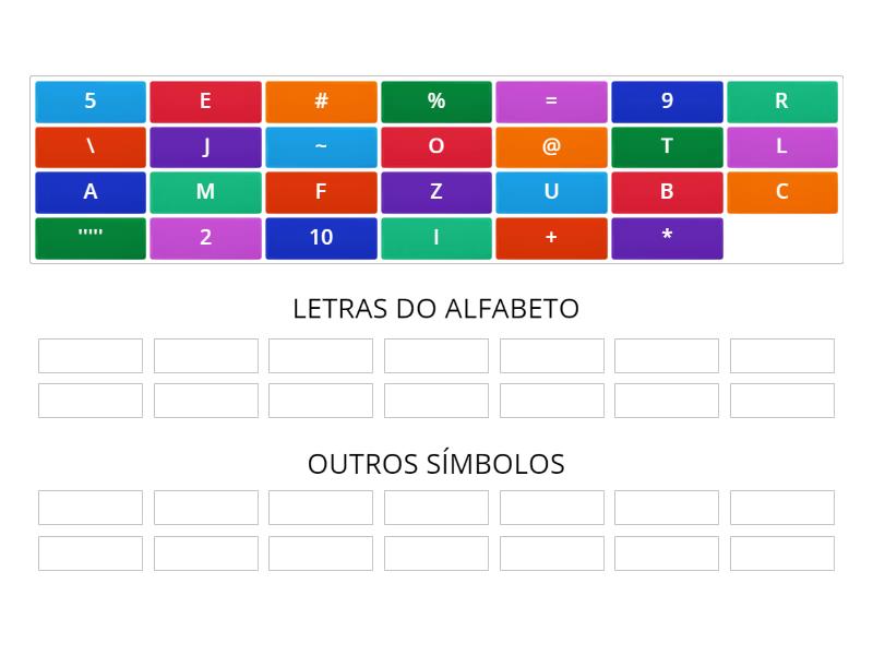 LETRAS DO ALFABETO 1º ANO - Group sort