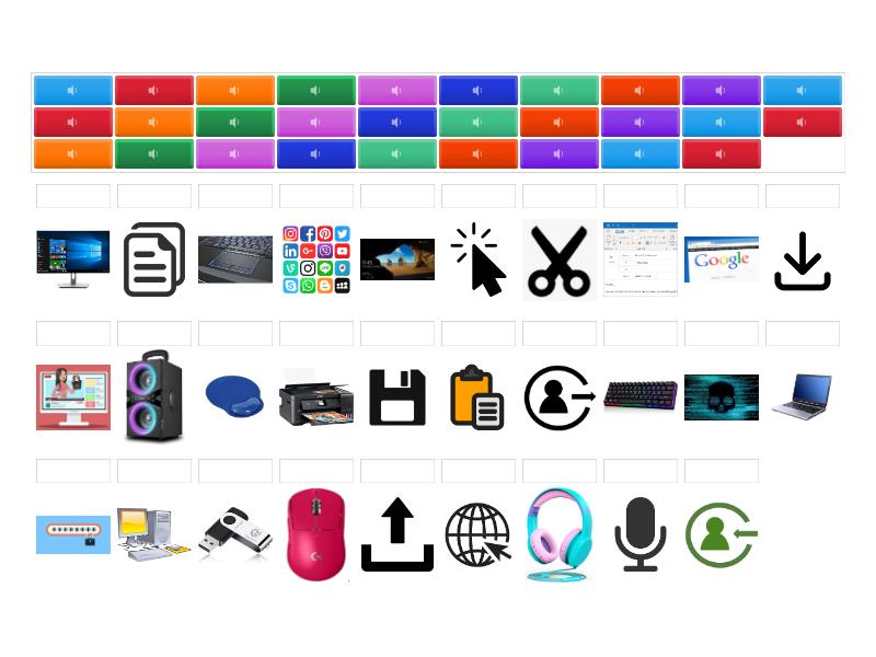 Using computers with AUDIO - Une las parejas