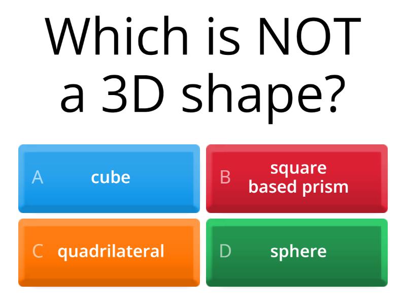 3D shapes - Quiz
