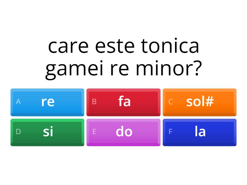 gama re minor - Quiz
