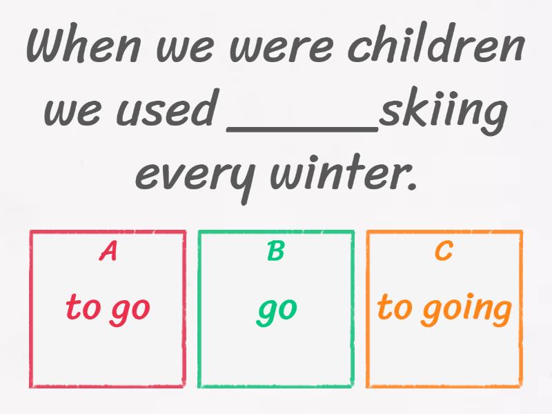 Grammar Quiz USED TO - Cuestionario