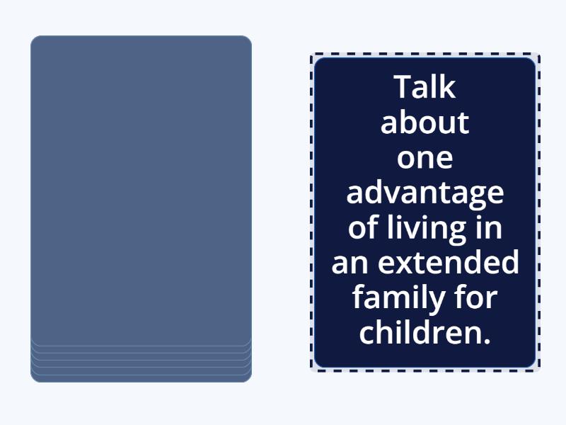 Unit 1 Speaking 01 - children living in extended family - Speaking cards