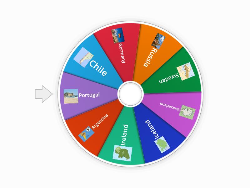 Countries spin the wheel - Random wheel