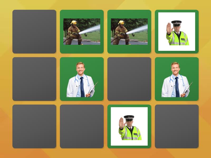 COMMUNITY HELPERS - Memory game - Matching pairs