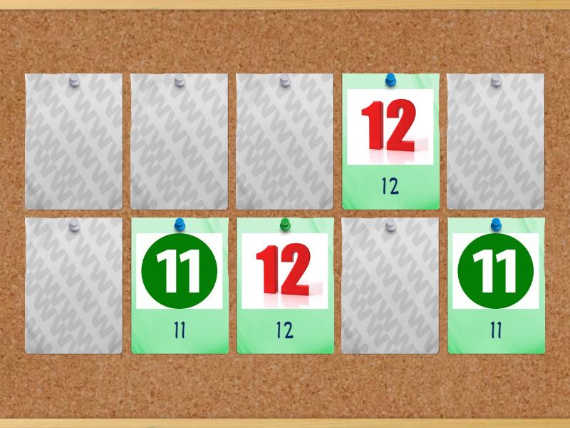 Numbers 11 to 15 - Matching pairs