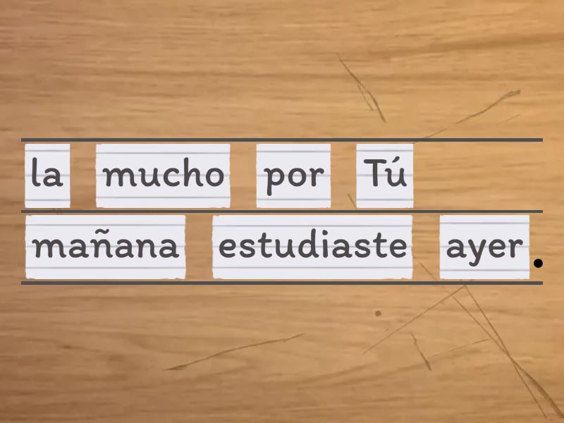 Pasado Pronombres Unjumble