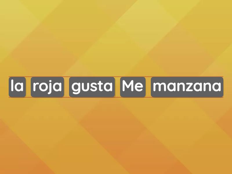 Me gusta / no me gusta / amo / odio - Unjumble