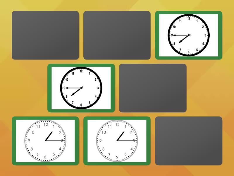 Telling the time - Matching pairs