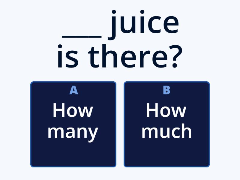 How much/ how many - Quiz