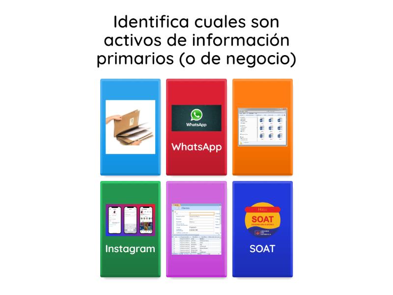 Actividad - Identifica activos de información - Quiz