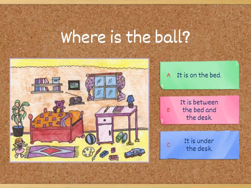 Kid's Box 2 Unit 8 prepositions - Quiz