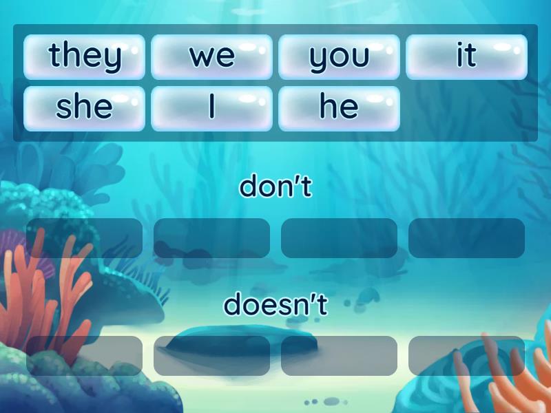 don't/doesn't - Group sort