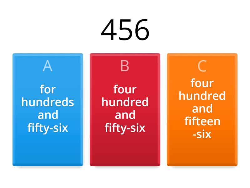 Big numbers - Quiz