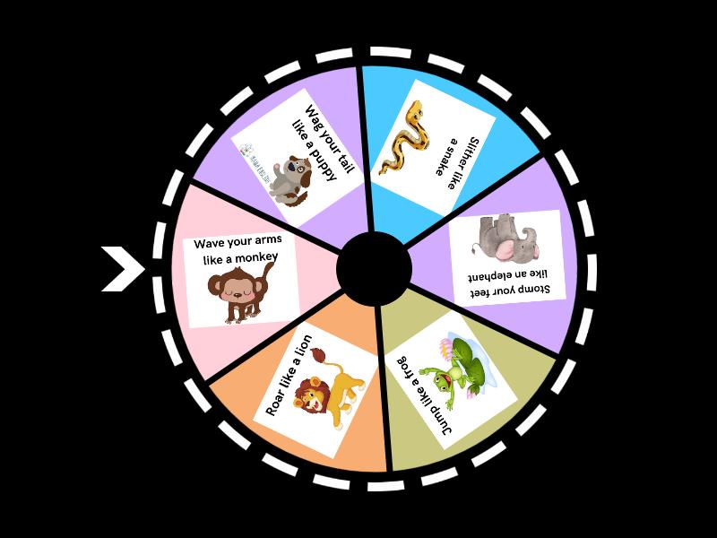 Dear zoo (action wheel) - Rueda aleatoria