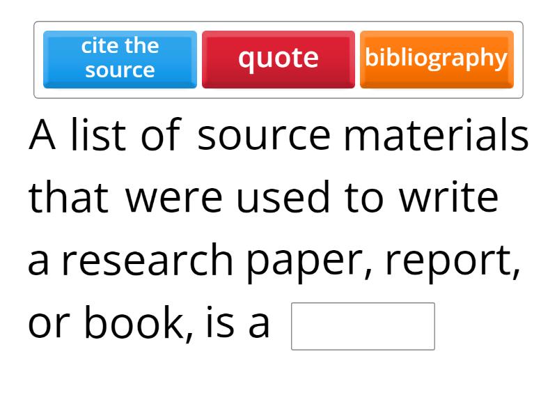 Grade 5 ELA The Research Process - Complete the sentence