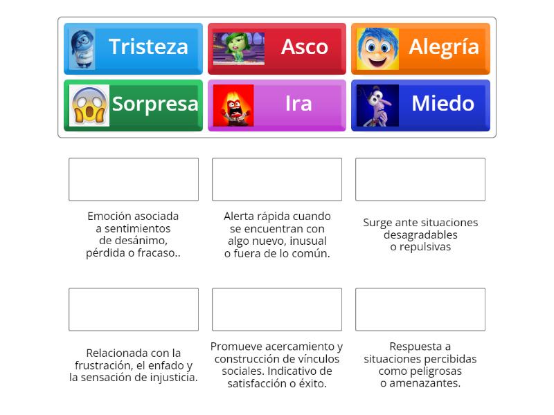 Identifica las emociones - Match up
