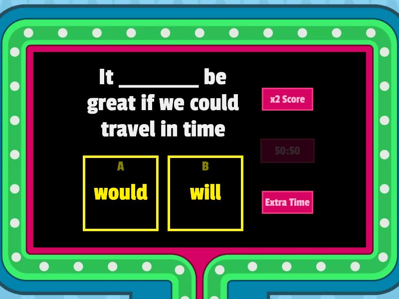 Second And First Conditional Gameshow Quiz 6802