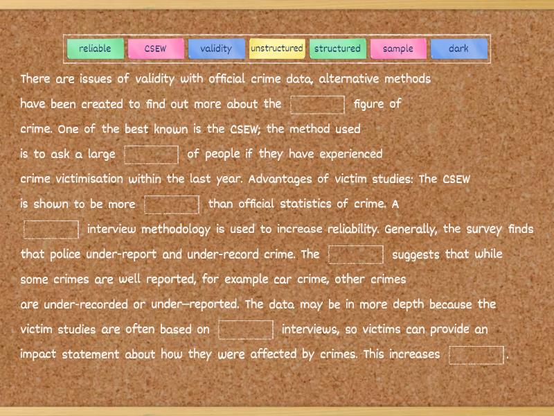 victim studies - Complete the sentence