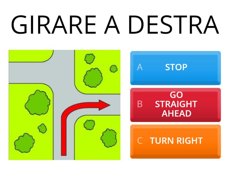 DARE LE INDICAZIONI STRADALI - Cuestionario