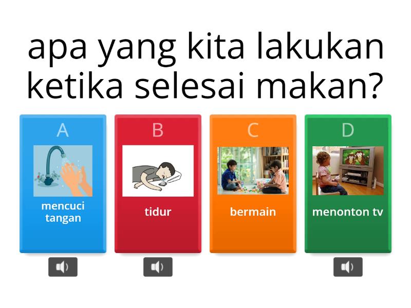 mengenal pola abcd lingkungan sekitar - Quiz