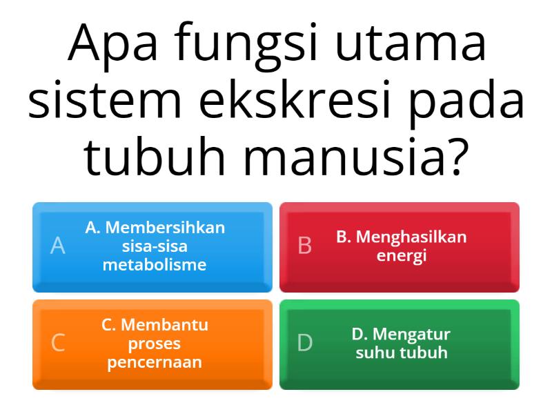 SISTEM EKSKRESI MANUSIA - Quiz