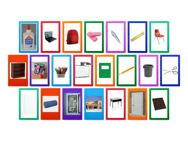 Les objets de la salle de classe - Flip tiles