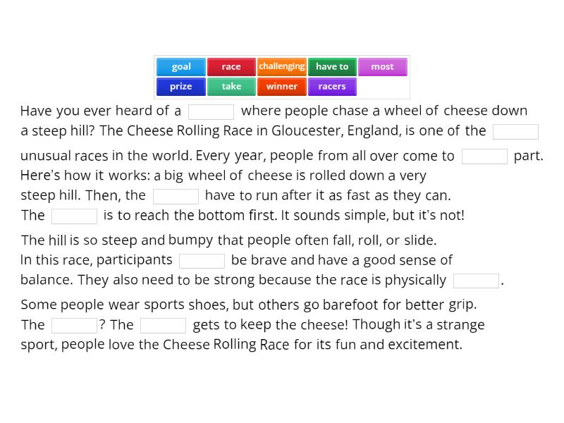 race - Complete the sentence