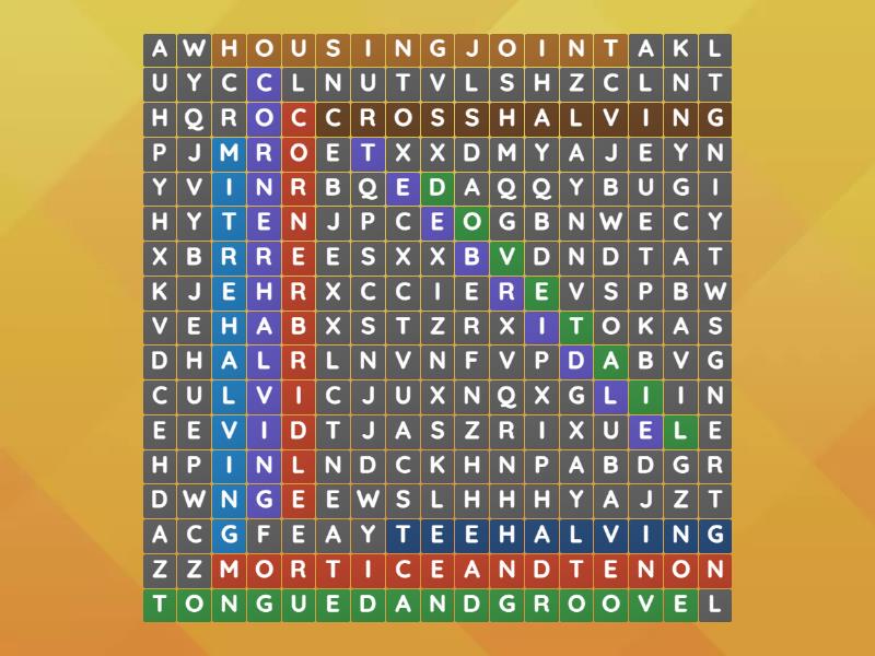 Basic Joints - Sopa de letras