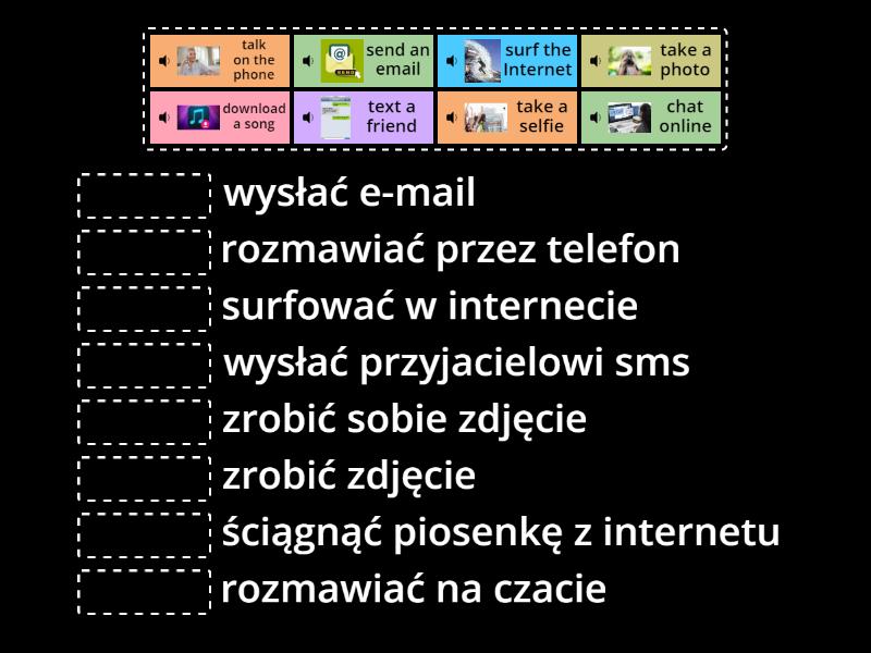 English Class A1+ - Lesson 3.1 - Using technology - Une las parejas