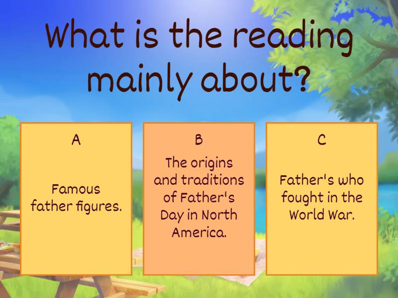 Father's Day Reading - Quiz